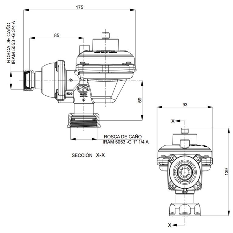 Regulador Gas Natural con Flexible MyS 16 M3/H - Accesaniga