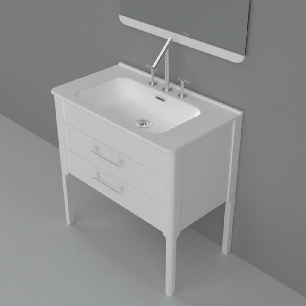 Vanitory Curve 1 Ag 80 Blanco Campi - Accesaniga